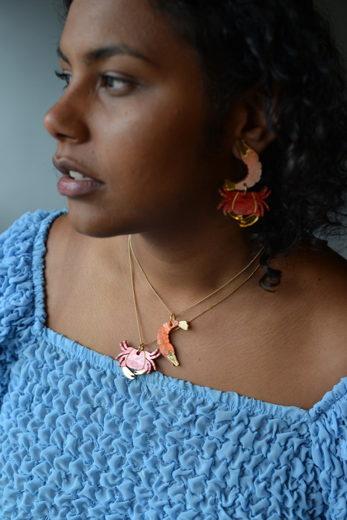 Prawn Necklace Silver – fizzgoespop