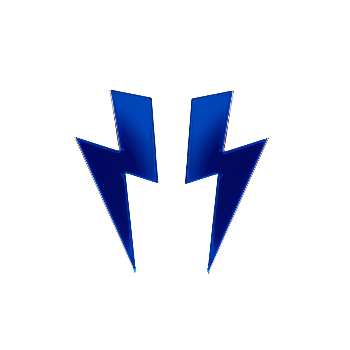 Dark Blue Bolt Stud Earrings – fizzgoespop