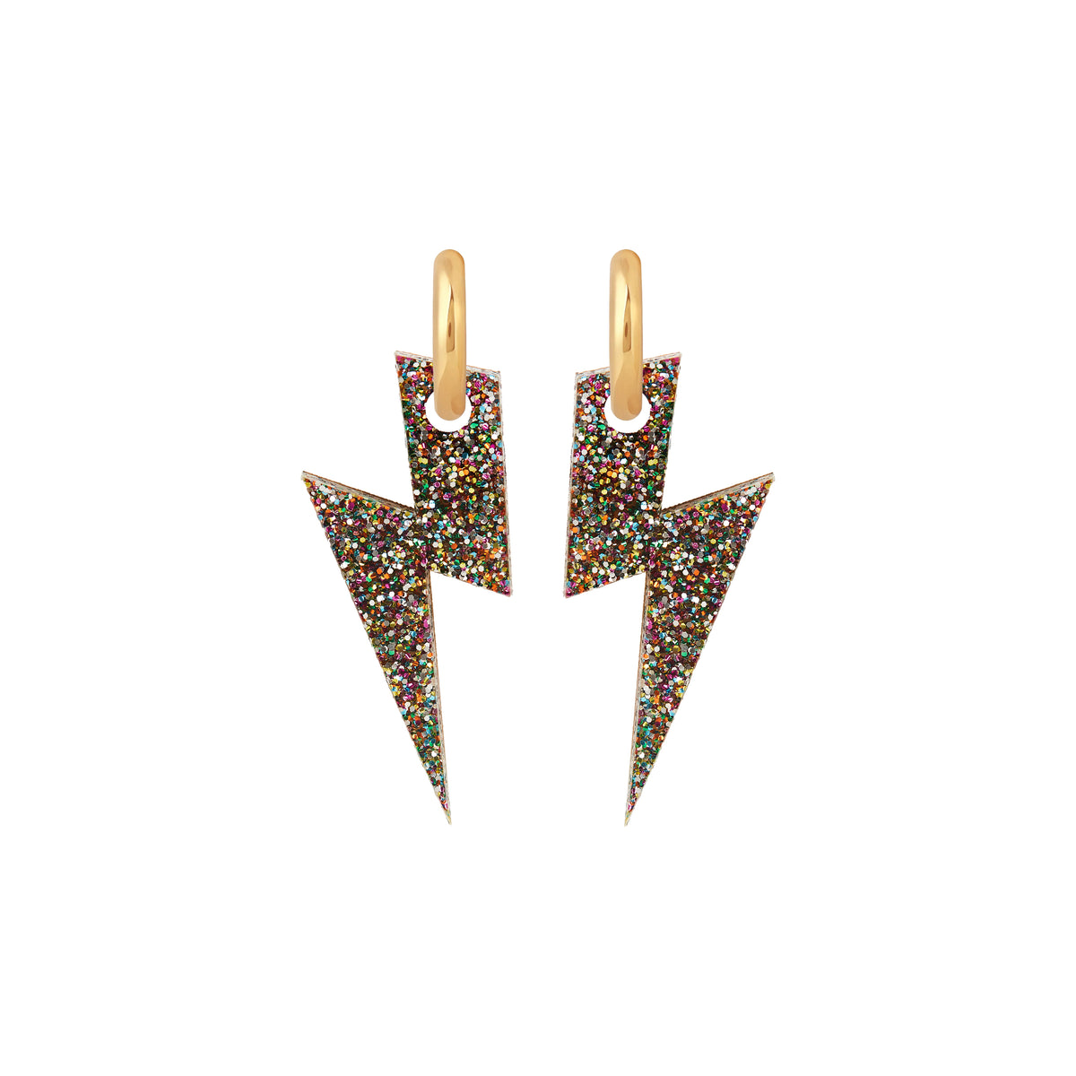 Multi Glitter Bolt Hoops – fizzgoespop