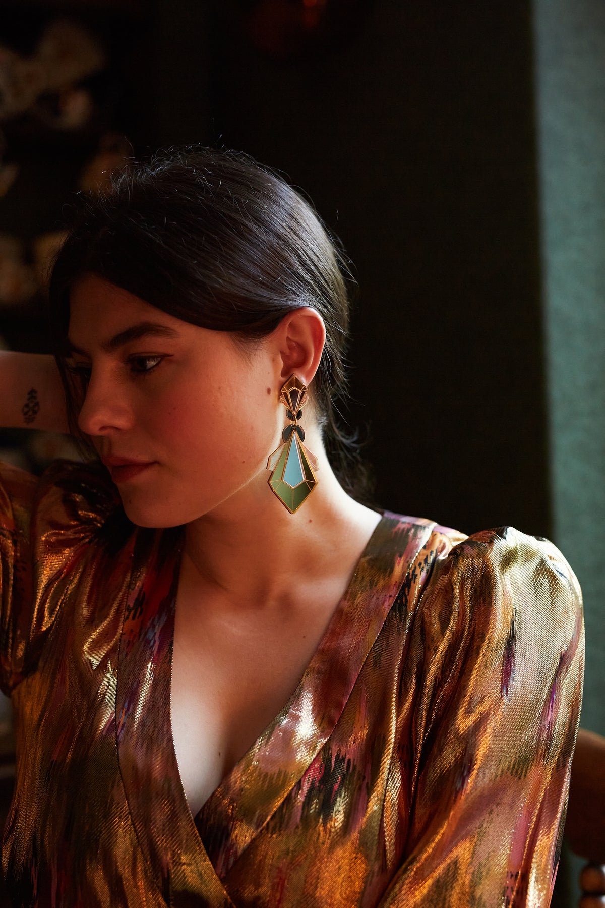 Geo Shard Statement Earrings IRIDESCENT – fizzgoespop