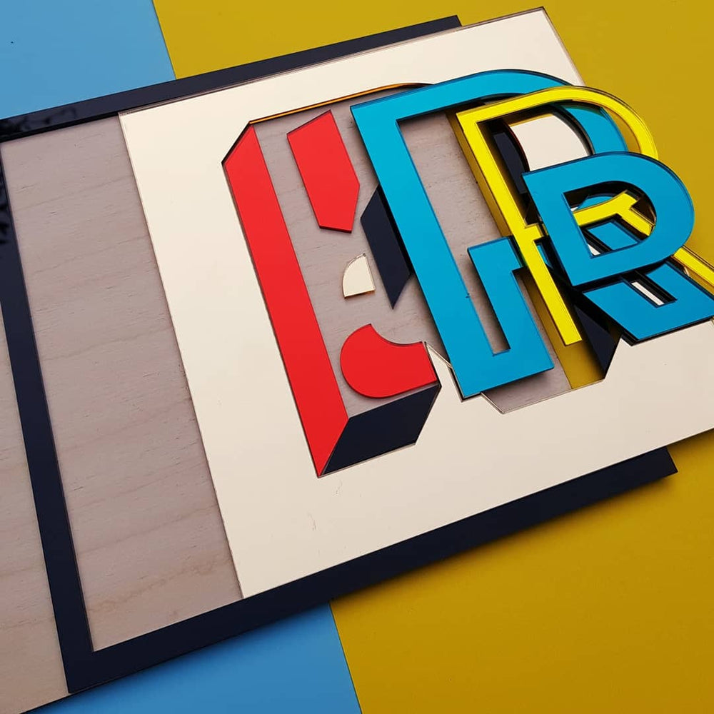 Custom Colour Monogram Letter Sign – fizzgoespop